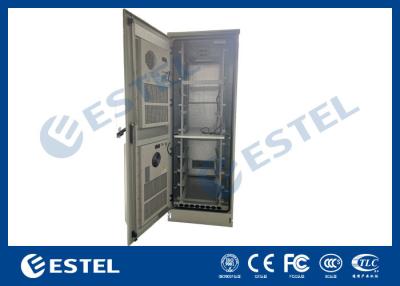 China 42U IP55 Anti Corrosion Outdoor Equipment Cabinet With Upper And Lower Compartment for sale