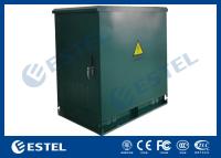 China 19'' Green Color Telecom Cabinet With 500W Air Conditioner And Fan for sale