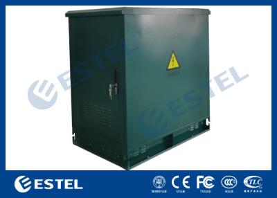 China 19'' Green Color Telecom Cabinet With 500W Air Conditioner And Fan for sale