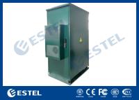 China Single Wall Insulation Telecom Cabinet With 2000W Air Conditioner And Fan Green Color for sale