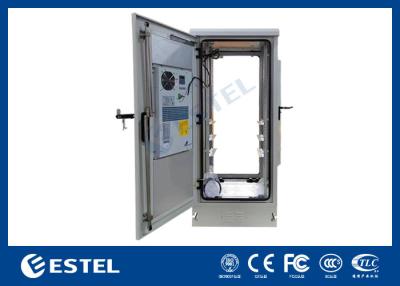 China 24U Outdoor Telecom Equipment Cabinets ET6565150-A24U With AC And Front Back Door for sale