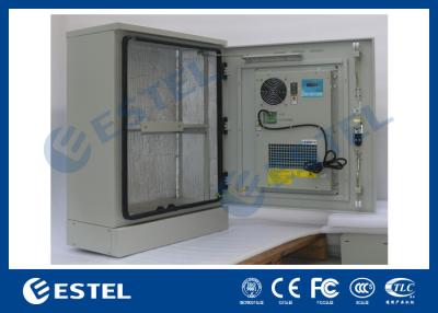 China Stainless Steel Outdoor Telecom Cabinet With Cooling System / Air Conditioner Type Telecom Enclosure for sale