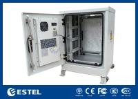 China 14U Customized Outdoor Telecom Station Cabinet Air Conditioner Cooling With Wheels for sale