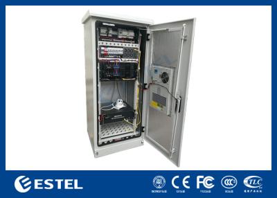 China Double Wall Floor Mounted Battery Cabinets With Monitorying Unit And PDU for sale