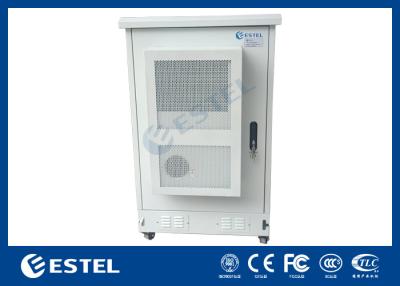 China ET8080130A-22U Outdoor Telecom Cabinet With Air Conditioner Cooling And Four Wheels for sale