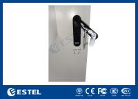 China 8U IP55 RAL7035 Outdoor Pole Mount Telecom Cabinet with Temperature Thermal Control for sale