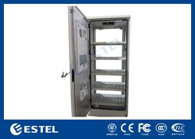 China ET9070220-42U Telecom Outdoor Battery Cabinet With AC Air Conditioner And Battery Storage Shelf for sale