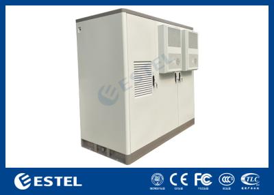 China 3 Bay Telecom Cabinet Double Layer Galvanized Steel Air Conditioner Cooling System for sale