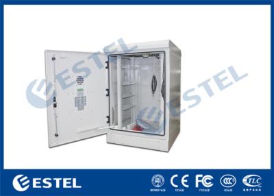 China 17U Aluminum Material Outdoor Telecom Cabinet With 300W 24VDC Air Conditioner for sale