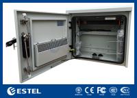 China 8U IP55 RAL7035 Outdoor Pole Mount Telecom Cabinet with Temperature Thermal Control for sale