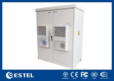 China Outdoor Daul-cabinet 48U Telecom Cabinet with Power Distribution and Backup System for sale