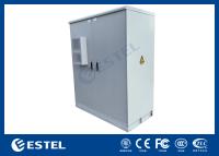 China 42U Two Compartment Outdoor Telecom Cabinet 2400×1000×2100mm Single Wall Enclosure with Battery Compartment for sale