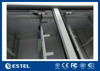 China 42U Two Compartment Outdoor Telecom Cabinet 2400×1000×2100mm Single Wall Enclosure with Battery Compartment for sale