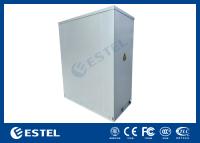 China 42U Two Compartment Outdoor Telecom Cabinet 2400×1000×2100mm Single Wall Enclosure with Battery Compartment for sale