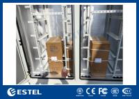 China 42U Two Compartment Outdoor Telecom Cabinet 2400×1000×2100mm Single Wall Enclosure with Battery Compartment for sale