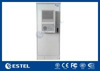 China Outdoor Floor Standing Telecom Cabinet with Double Doors and Internal 19 Inch Rack Structure for sale