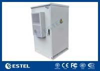 China Outdoor Floor Standing Telecom Cabinet with Double Doors and Internal 19 Inch Rack Structure for sale
