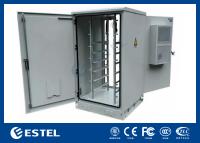 China Outdoor Floor Standing Telecom Cabinet with Double Doors and Internal 19 Inch Rack Structure for sale