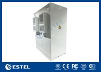 China Dual 48U Outdoor Integrated Cabinet,  1500W Air Conditioner,  LED Light,  Aerosol Fire Suppression System and Door Sensor for sale