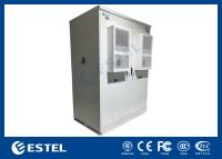 China Dual 48U Outdoor Integrated Cabinet,  1500W Air Conditioner,  LED Light,  Aerosol Fire Suppression System and Door Sensor for sale