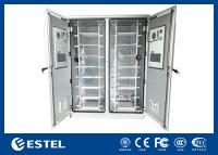 China Dual 48U Outdoor Integrated Cabinet,  1500W Air Conditioner,  LED Light,  Aerosol Fire Suppression System and Door Sensor for sale