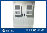 China Dual 48U Outdoor Integrated Cabinet,  1500W Air Conditioner,  LED Light,  Aerosol Fire Suppression System and Door Sensor for sale