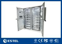 China Dual 48U Outdoor Integrated Cabinet,  1500W Air Conditioner,  LED Light,  Aerosol Fire Suppression System and Door Sensor for sale
