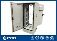 China 32U Outdoor Aluminum Cabinet,  Dual Cooling Fans,  LED Lights,  24 Port CAT6A Patch Panel,  Cable Manager and Door Sensors for sale