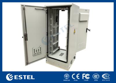 China 32U Outdoor Aluminum Cabinet,  Dual Cooling Fans,  LED Lights,  24 Port CAT6A Patch Panel,  Cable Manager and Door Sensors for sale