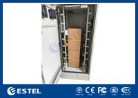 China 32U Outdoor Aluminum Cabinet,  Dual Cooling Fans,  LED Lights,  24 Port CAT6A Patch Panel,  Cable Manager and Door Sensors for sale