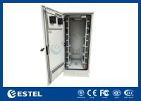 China 32U Outdoor Aluminum Cabinet,  Dual Cooling Fans,  LED Lights,  24 Port CAT6A Patch Panel,  Cable Manager and Door Sensors for sale