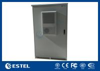 China Dual 40U Outdoor Battery Cabinet with Integrated Inverter Compartments,  IP55 Double Wall Galvanized Steel Enclosure,  1500W Air Conditioning Cooling System,  LED Lighting and Electrical Mounting for sale