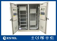 China Dual Bay 40U Outdoor Telecom Cabinet for Inverter with Dual 1500W AC IP55 with 5 Battery Trays for Solar Base Station Anti Theft Design for sale