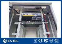 China 40U Outdoor Telecom Cabinet IP55 with Integrated PDU Battery System for Macro Base Station Solar Sites Anti Theft Floor Mounted for sale