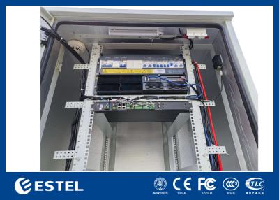 China 40U Outdoor Telecom Cabinet IP55 with Integrated PDU Battery System for Macro Base Station Solar Sites Anti Theft Floor Mounted for sale