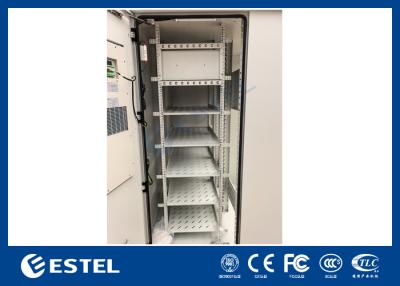 China Outdoor Dual Bay Integrated Telecom Cabinet Dual Air Conditioners and Battery Shelves Designed for Outdoor 5G Base Stations for sale