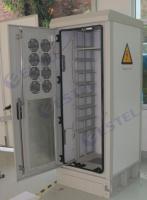 China 19 Inch Rack Mount Outdoor Telecom Cabinet Anti Theft Lock Bar 8 Ventilation Fan for sale