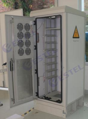China 19 Inch Rack Mount Outdoor Telecom Cabinet Anti Theft Lock Bar 8 Ventilation Fan for sale