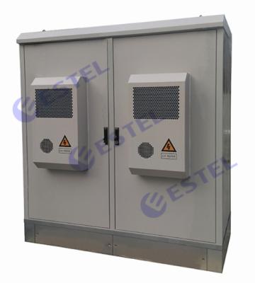 China Rainproof Two Compartment Base Station Cabinet Aircon Cooling IP55 For Commmunication Equipment for sale