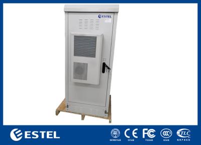 China Two Doors Outdoor Rack Mount Enclosure Power Cabinet DC48V LED Lamp Illumination for sale