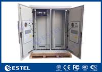 China Air Conditioner Cooling Outdoor Telecom Enclosure Dual Bay IP55 With Alarm Sensors for sale