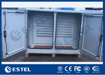 China IP65 Two Doors Sunproof Rainproof Aluminium Floor Mount Outdoor Telecom Cabinet for sale
