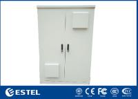 China Two Doors Outdoor Telecom Cabinet Aluminium Floor Mount Two Compartment IP65 for sale