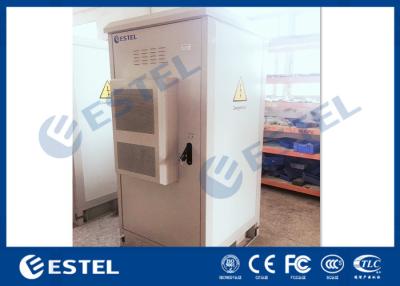 China 40U IP55 Sandwich Structure Outdoor Telecom Cabinet 19'' Rack / Double Wall Base Station for sale
