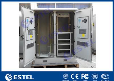 China Two Compartment Outdoor Telecom Enclosure Air Conditioner Cooling IP55 With PDU for sale