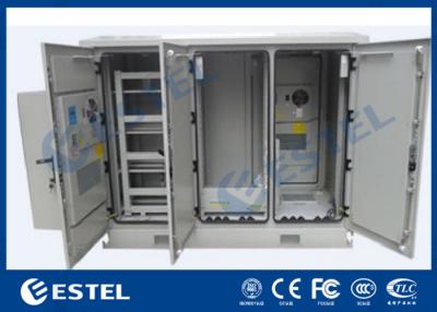China Four Doors Network Enclosure Cabinet IP55 Three Compartment Air Conditioner Cooling for sale