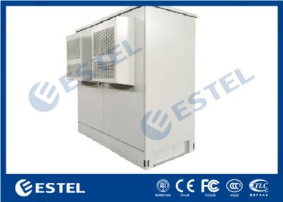 China Two Bay Structure Outdoor Telecom Cabinet Galvanized Steel PEF Heat Insulation for sale
