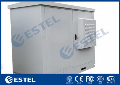 China Dual Compartment Outdoor Rack Mount Enclosure Weatherproof With PDU EMS UPS Optional for sale