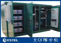 China Floor Mount Outdoor Telecom Cabinet IP55 Triple Bay Racking Enclosure With Three Doors for sale