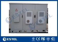 China Integrated IP55 Outdoor Electronics Cabinet Triple Bay Racking With Air Conditoner Cooling for sale